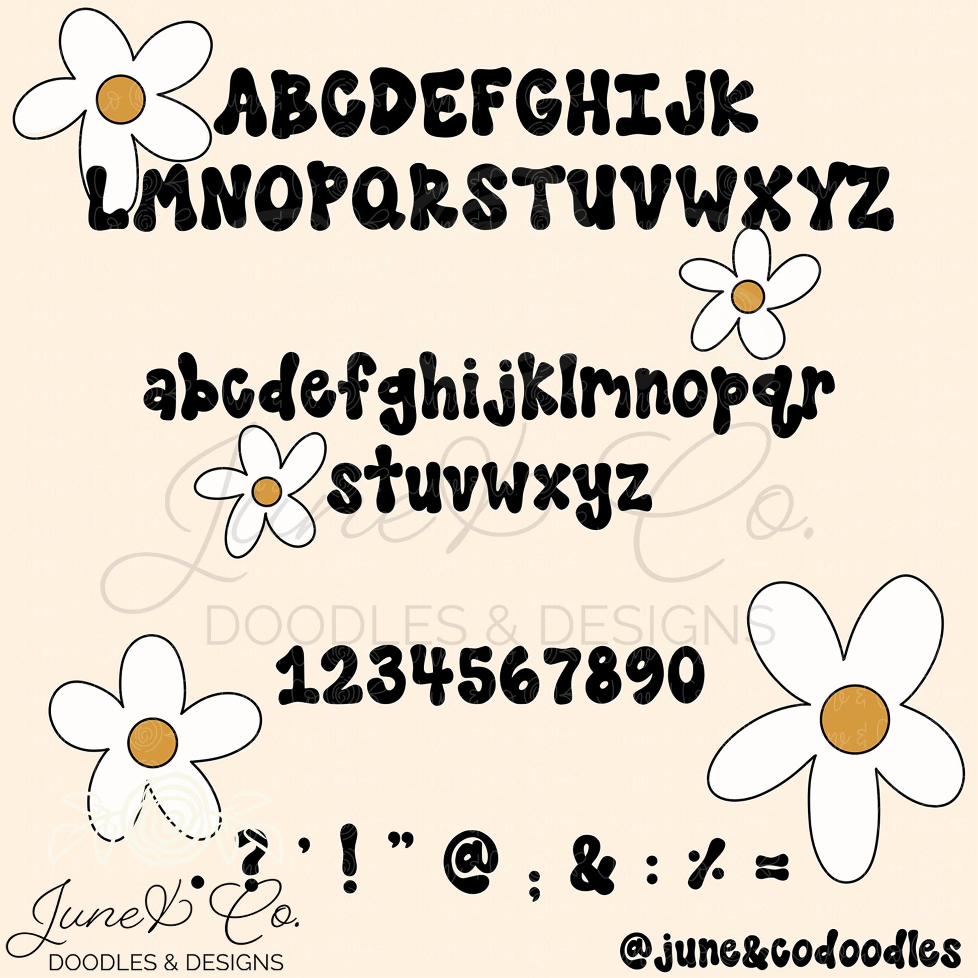Jayne Font| Hand Written Retro Style Font| Groovy Lettering| OTF File ...