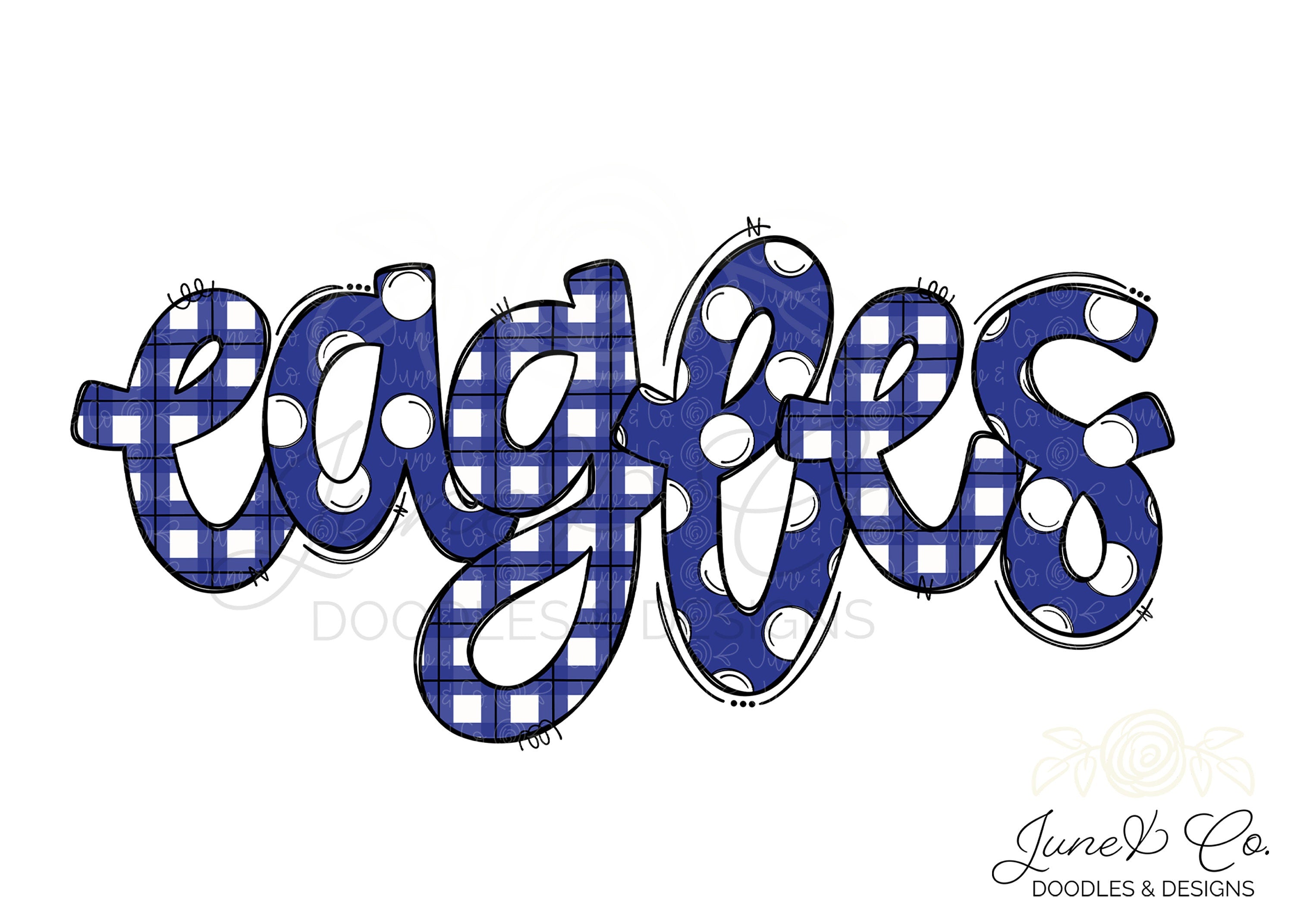 Eagles Doodle PNG| Mascot Lettering Sublimation File| Sports Team Shir ...